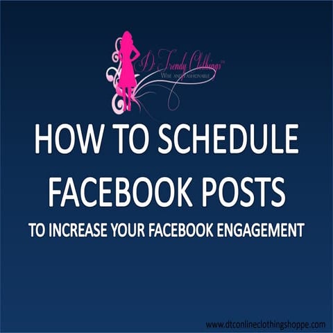 HOW TO SCHEDULE YOUR POST IN FACEBOOK | PPT