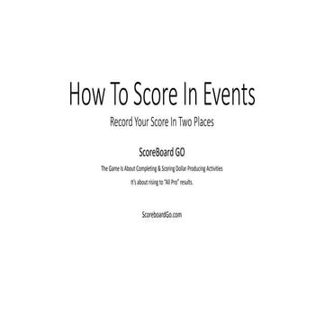 How to score in events | PPT