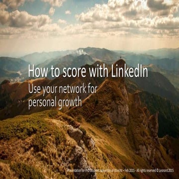 How to score with LinkedIn for Students | PPTX