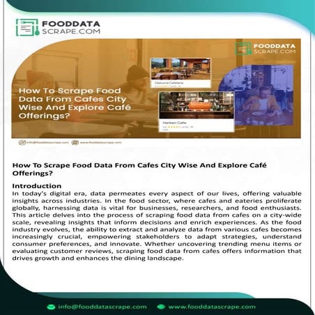 How to Scrape Food Data from Cafes City wise and Explore Cafe Offerings ...