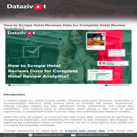How to Scrape Hotel Reviews Data for Complete Hotel Review Analytics.pptx