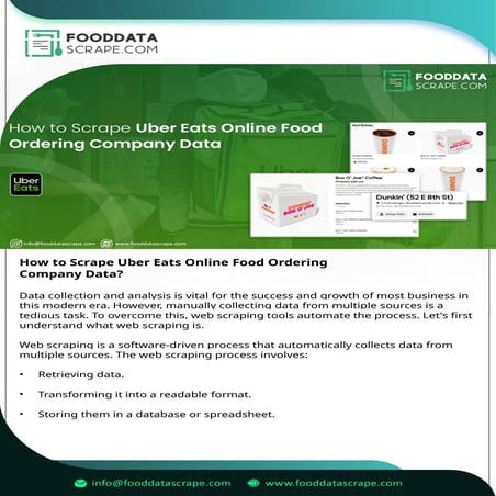 How to Scrape Uber Eats Online Food Ordering Company Data? | PPTX