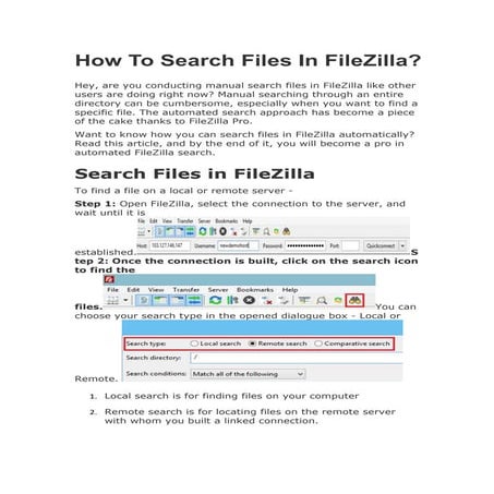 How To Search Files In FileZilla.pdf