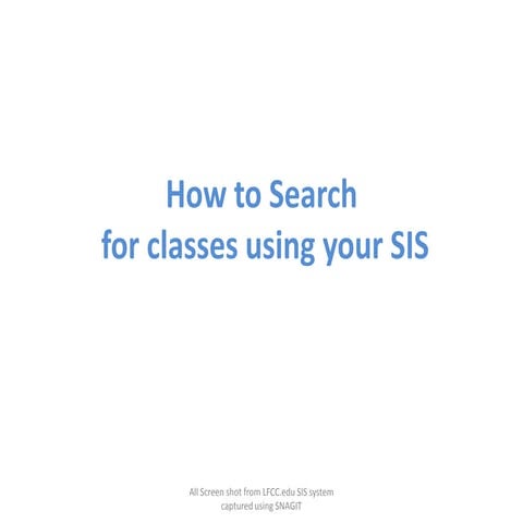 How to search for classes using the your | PPT
