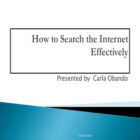 How to search the internet effectively | PPT