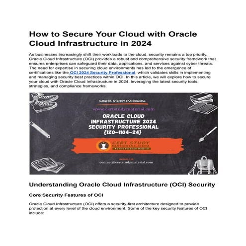 How to Secure Your Cloud with Oracle Cloud Infrastructure in 2024.pdf