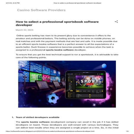 How to select a professional sportsbook software.pdf