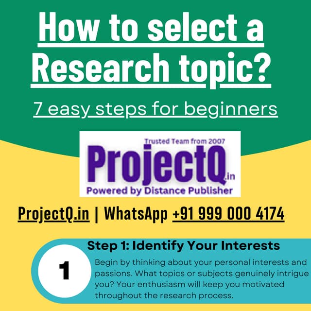 How to select a research topic 7 Steps - ProjectQ Thesis Writing Expert ...