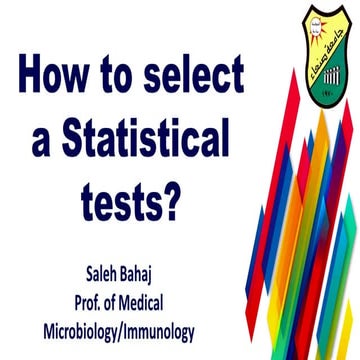 How to select a statistical test? | PPT