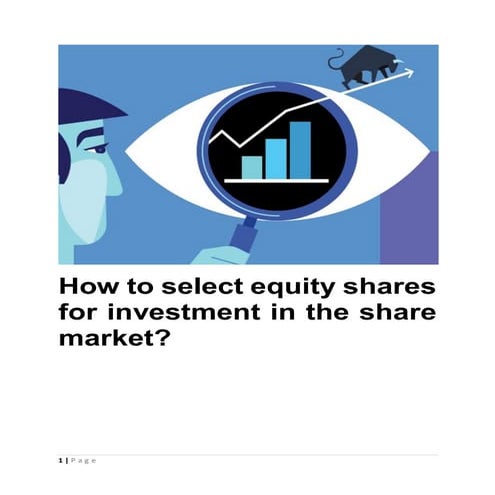 How to select equity shares for investment in share market | PDF