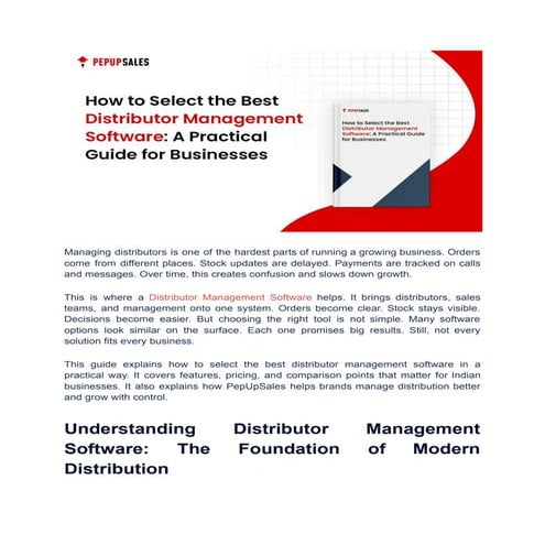 Streamline Your Dealer & Distributor Network for Greater Efficiency and ...