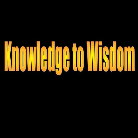 How To Sell Using Research Knowledge To Wisdom | PPT