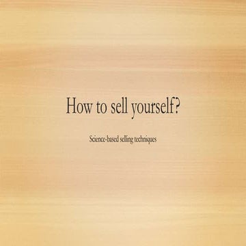 Science based selling techniques | PPTX