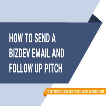 How to send biz dev emails | PPT