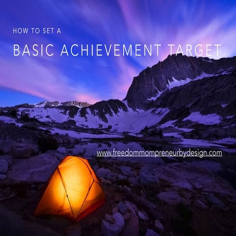 How to set effective goals | How to set a basic achievement target | PDF