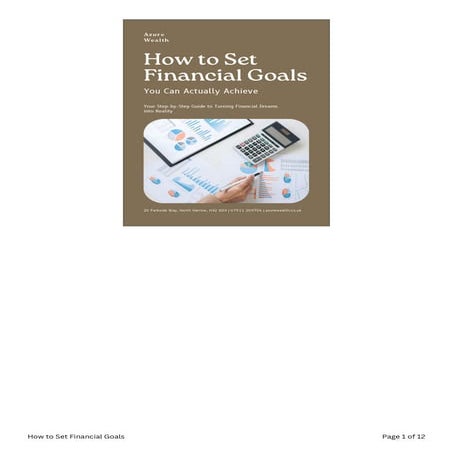 How to Set Financial Goals You Can Actually Achieve | PDF