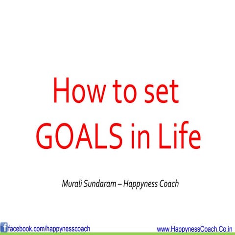 How to set Goals-7 Step Formula | PPT