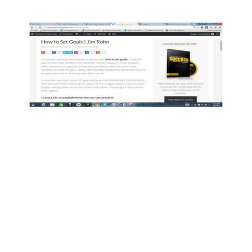 How to Set Goals | Jim Rohn | DOCX