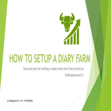 How to setup a diary farm | PPT