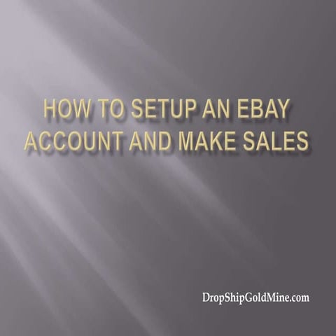 How To Sell On Ebay | PPTX