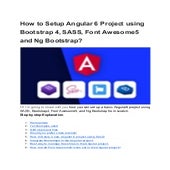 How to Setup Angular 6 Project using Bootstrap 4, SASS, Font Awesome5 and Ng Bootstrap