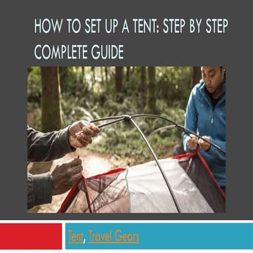 How to set up a tent tips | PDF