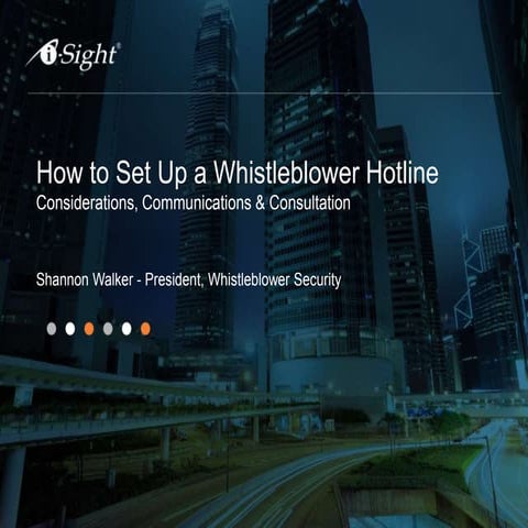 Tips for Implementing a Whistleblower Hotline | PPTX
