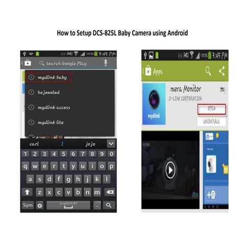 How to setup dcs 825 l baby camera using android | PPTX