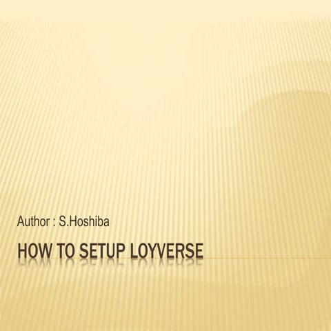 How to setup loyverse sttp 2020 | PPTX