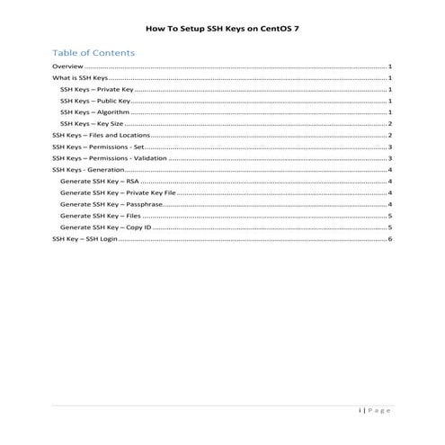 How To Setup Ssh Keys On Centos 7 Pdf Operating Systems Computer 3509