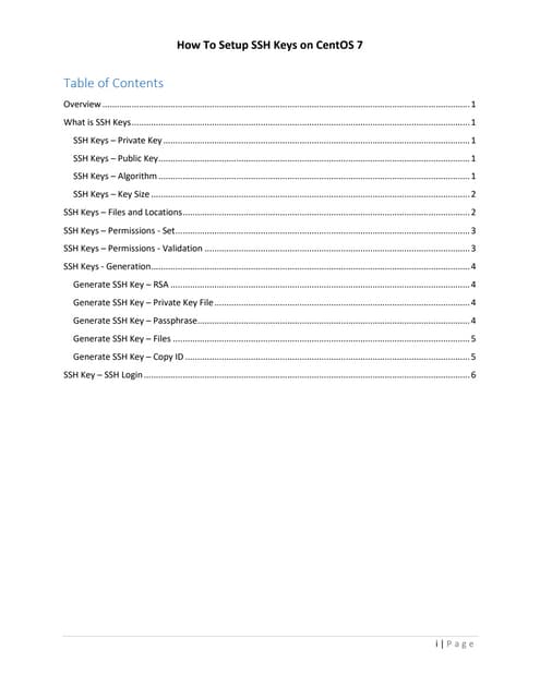 How To Setup Ssh Keys On Centos 7 Pdf Operating Systems Computer 3509