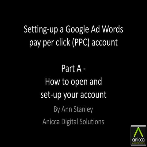 Getting Started With Google Adwords PPC | PPT