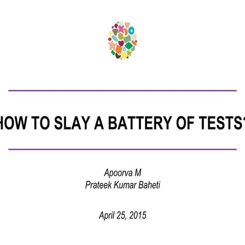 How to Slay a Battery of Tests | PPT
