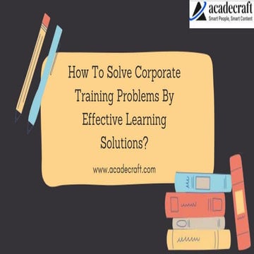How To Solve Corporate Training Problems By Effective Learning ...