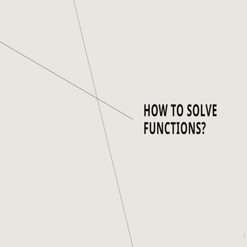How to solve functions in real life situ | PPT