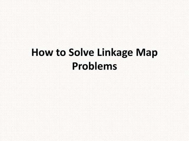 Linkage mapping | PDF