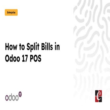 How to Split Bills in the Odoo 17 POS Module | PPT