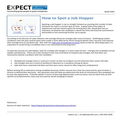 How to Spot a Job Hopper | PDF