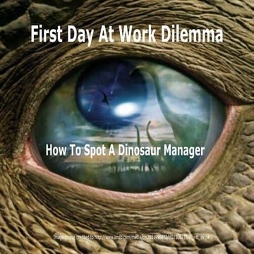 How to spot the dinosaur managers at work | PDF
