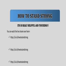 How to stand | PPT