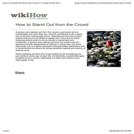 How to stand out from the crowd | PDF