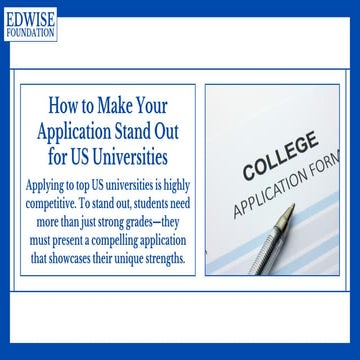 How to Stand Out in Your US University Application: Key Strategies for ...