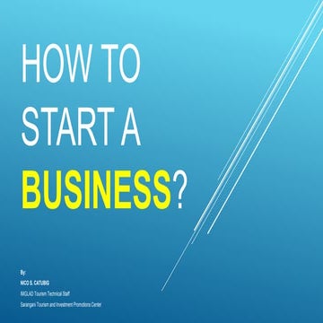 HOW TO START A BUSINESS | PPT
