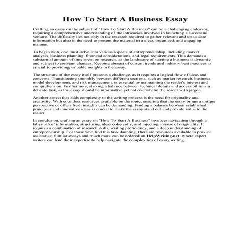 How To Start A Business Essay.pdf