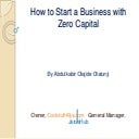 How to Start a Business with Zero Capital.pptx | Business | Business ...