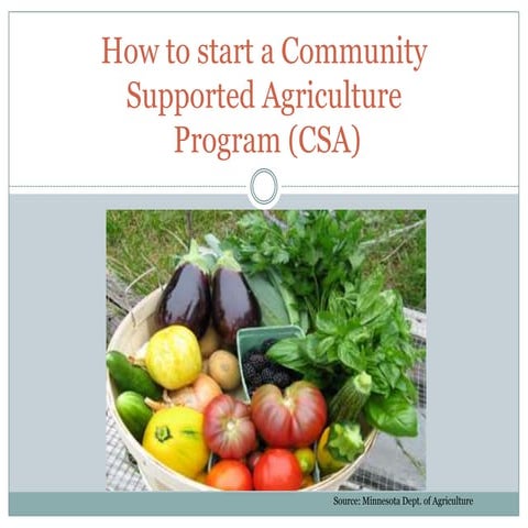 How To Start A Csa | PPTX