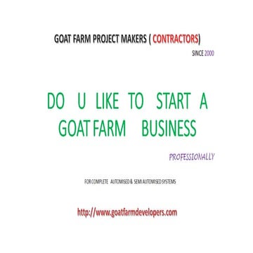 How to start a goat farm business | PPTX