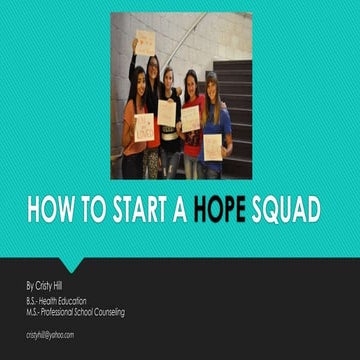 How to start a hope squad | PPTX