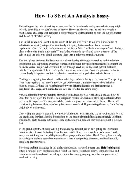 Analysis Essay Template.pdf | Homework and Study | Education