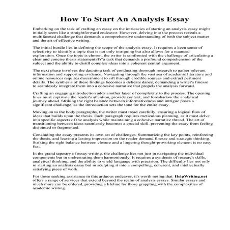 How To Start An Analysis Essay.pdf